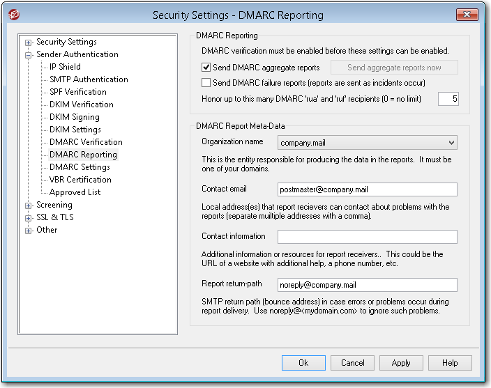 How do I enable DMARC and configure records?