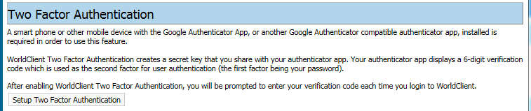 How Do I Enable Two Factor Authentication For Webmailremote Administration