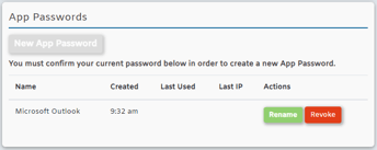 How to create App Passwords in Webmail