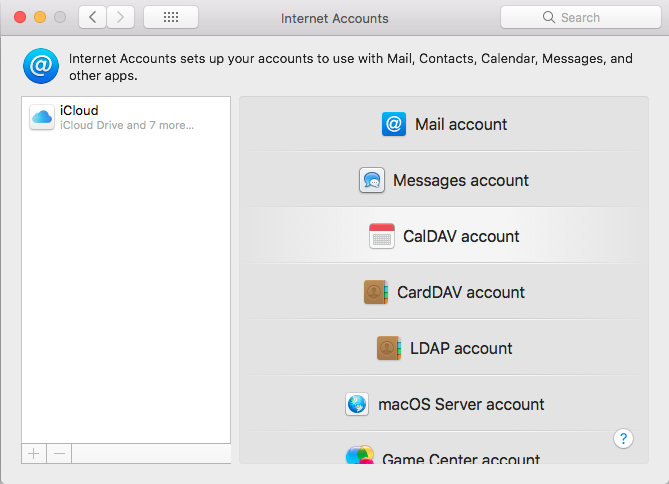 How to sync calendars and tasks to the macOS Calendar application using CalDAV