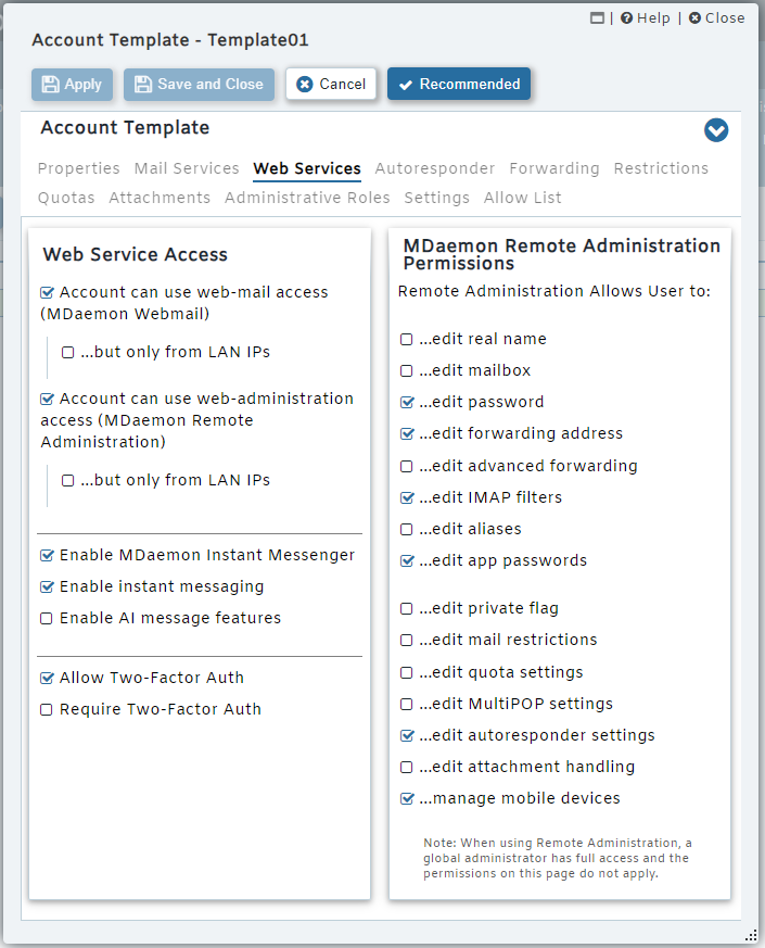 How to create and configure Groups and Templates in MDaemon