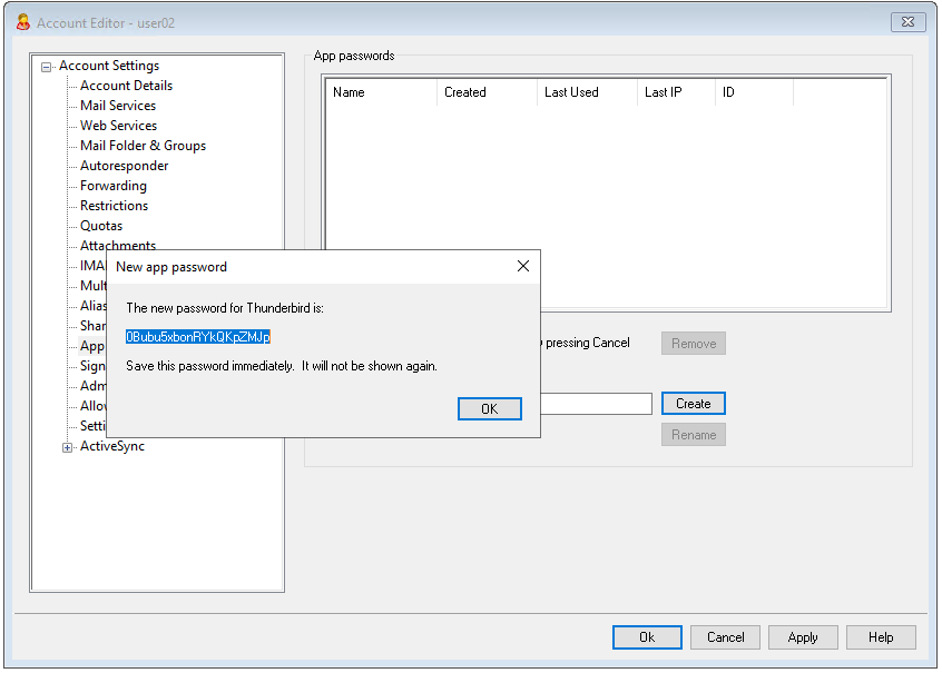How to enable and create App Passwords in MDaemon and Remote Administration